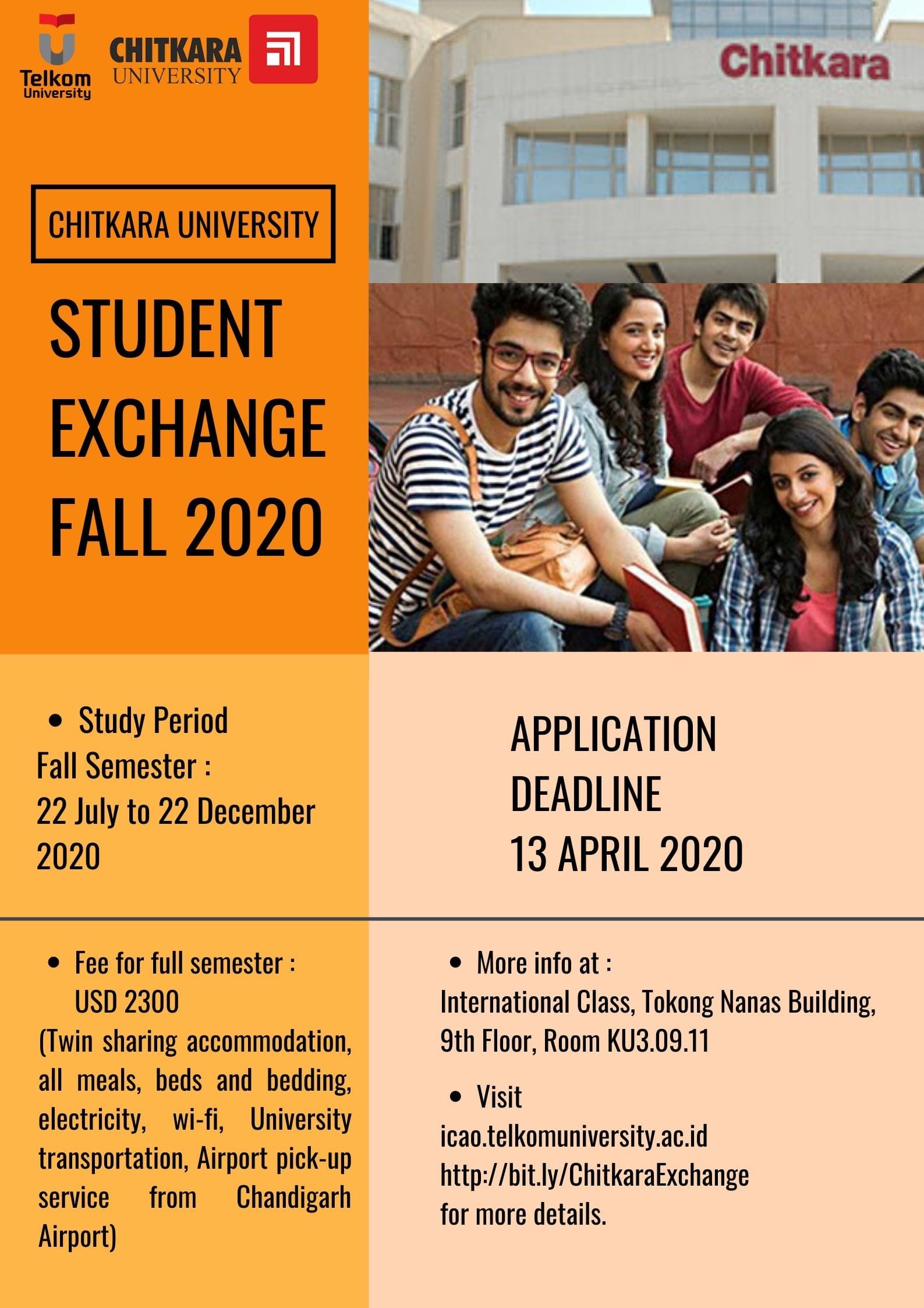 Chitkara University Student Exchange Fall Program 2020 - Telkom ...