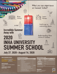 INHA University Summer School 2020 - Telkom University International Office