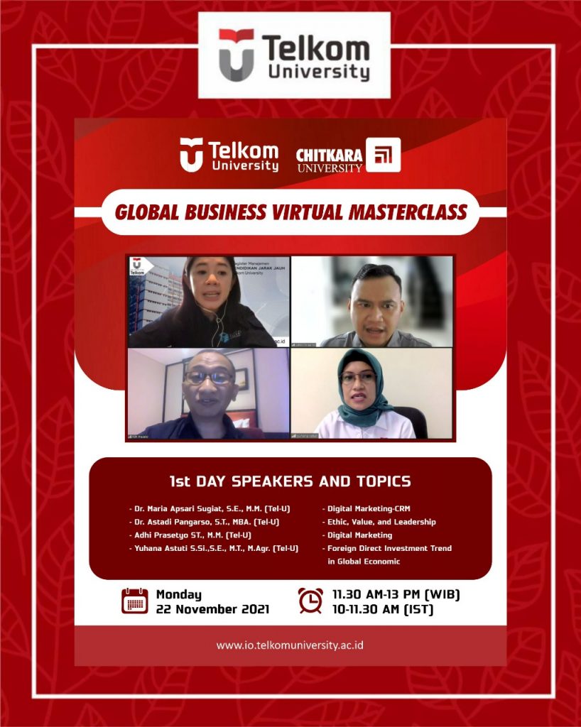 Global Business Virtual Masterclass 2021. Telkom University.